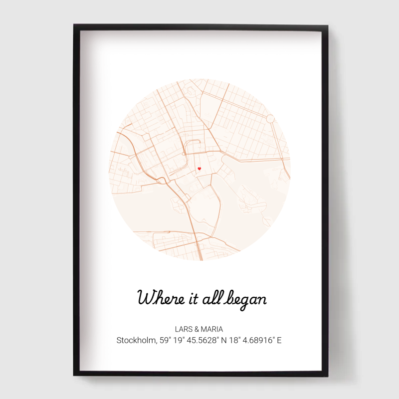 Personoitu juliste - Missä kaikki alkoi kartta