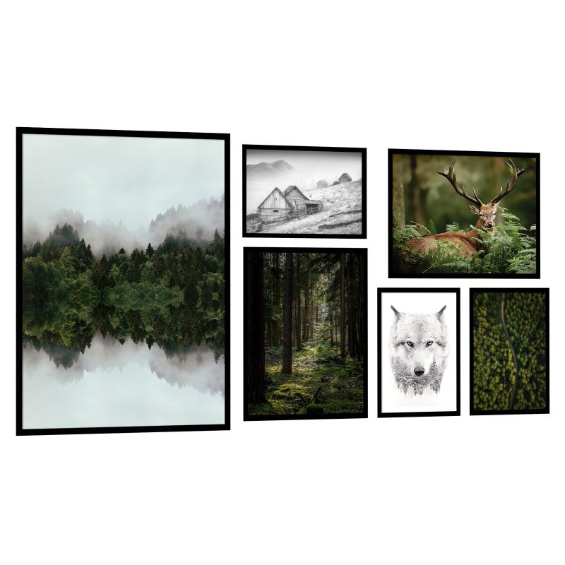 Julisteet - Metsä ja sumu / 6 kpl setti