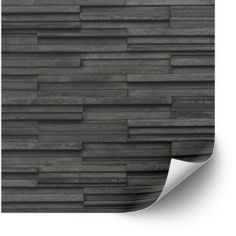 Laatat Tarra - Musta Kiven kuori ja Stick Tile / 24 kpl